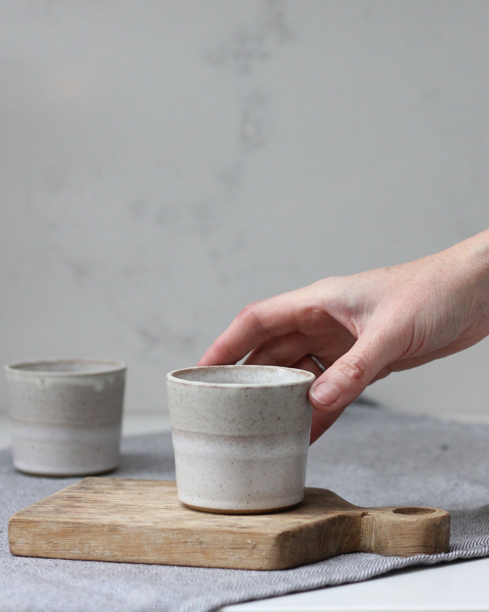 TOASTED WHITE COFFEE CUP – Hilda Carr Pottery